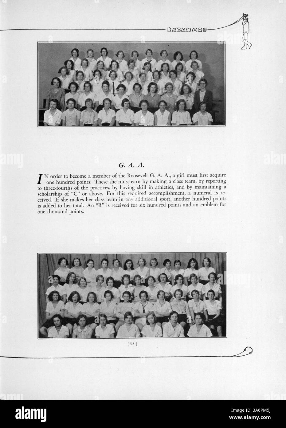 The 1931 Sagamore yearbook from Roosevelt High School highlights the ...
