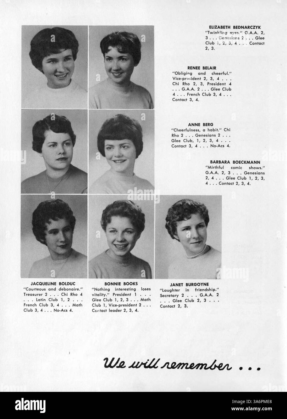 The 1959 Dayesye yearbook from St. Margaret's Academy highlights the ...