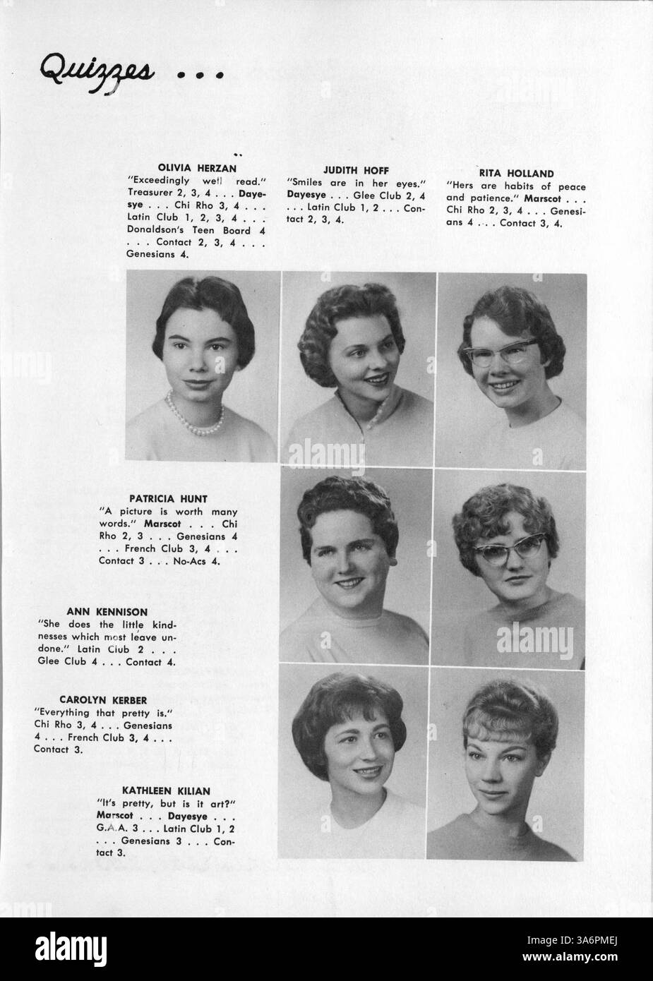 The 1959 Dayesye yearbook from St. Margaret's Academy highlights the ...