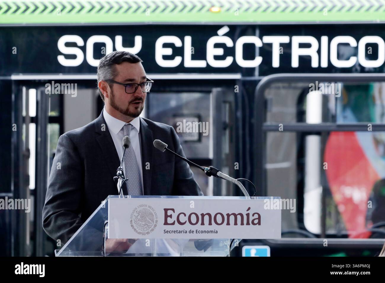 Director of MegaFlux, Roberto Gottfried, speaking, during the launch of ...