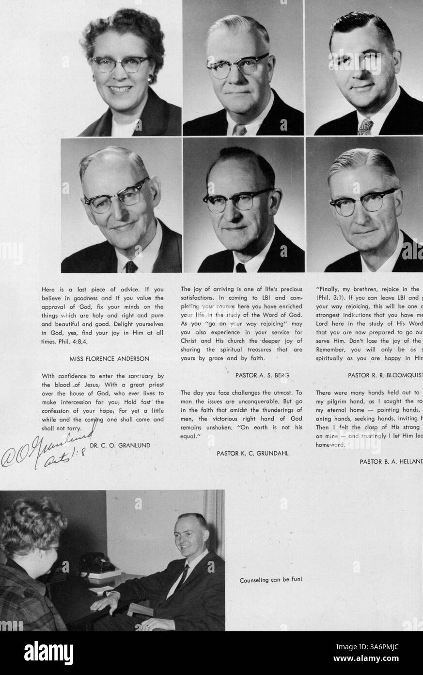 The Reflector yearbook of 1962 from Lutheran Bible Institute records ...