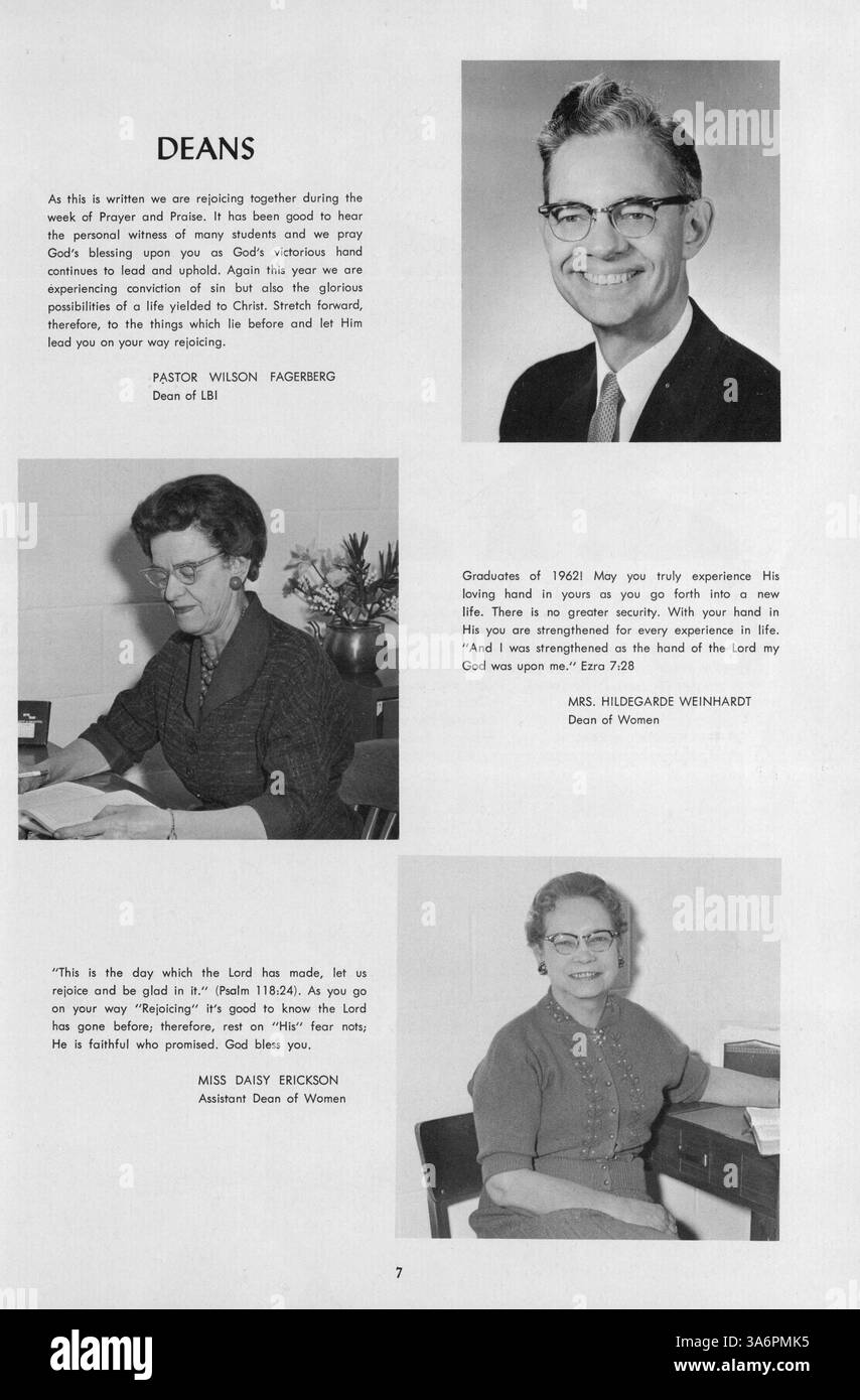 The 1962 Reflector yearbook from Lutheran Bible Institute chronicles ...