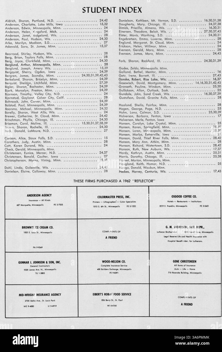 Reflector, the 1962 yearbook from Lutheran Bible Institute, highlights ...