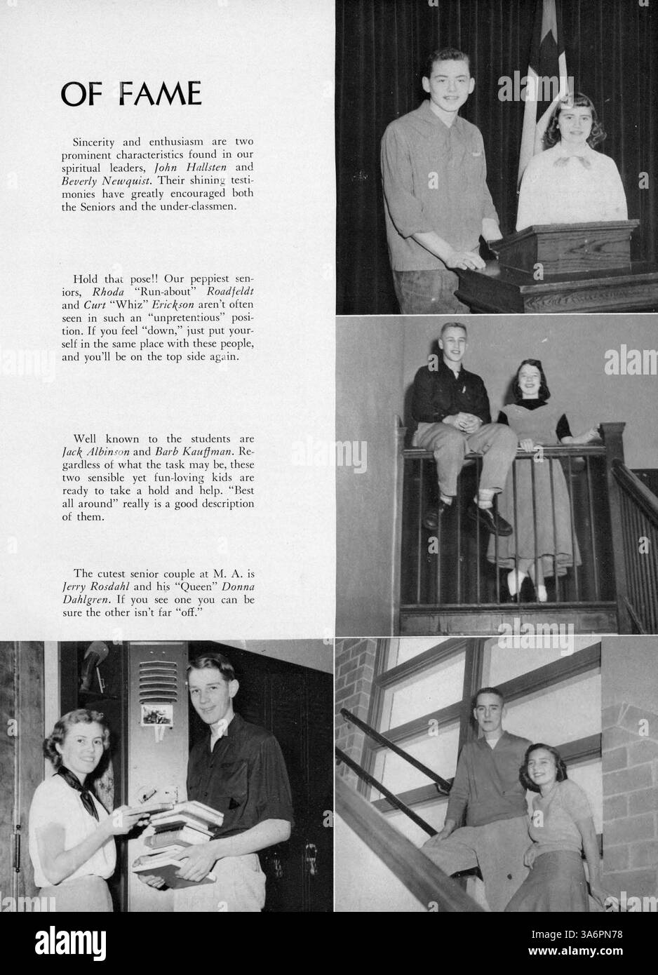 The 1950 Antler yearbook from Minnehaha Academy captures the essence of ...