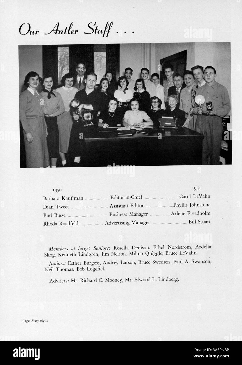 Yearbook from minnehaha academy reflects the 1949 1950 school year hi-res stock photography and ...