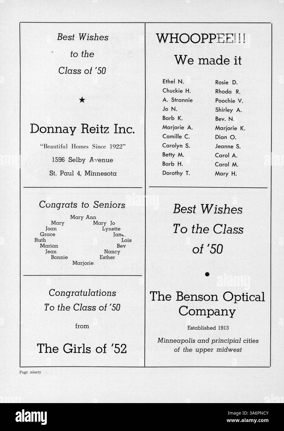 The 1950 'Antler' yearbook from Minnehaha Academy captures key moments ...