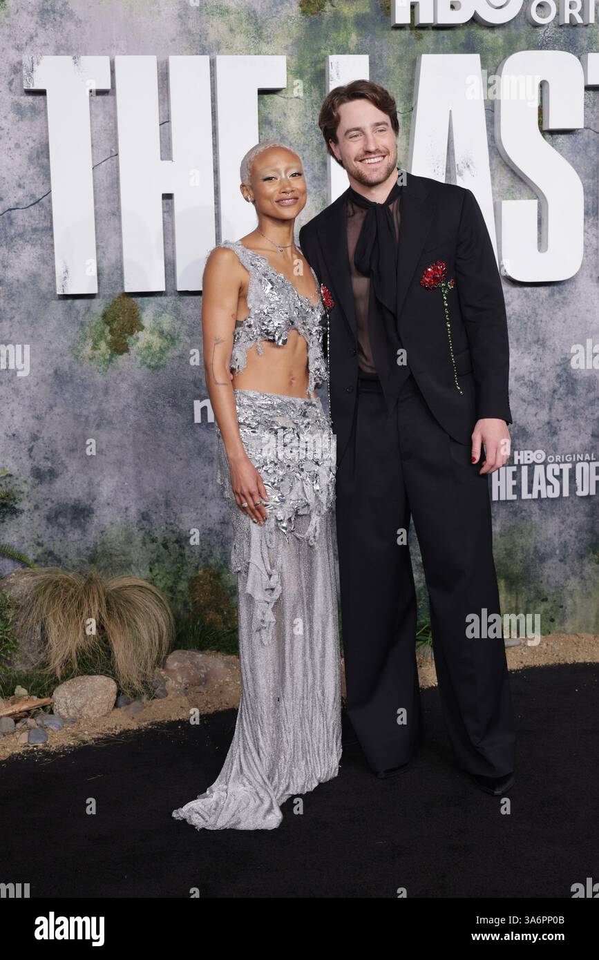 Tati Gabrielle and Spencer Lord attends the Los Angeles premiere Of HBO ...