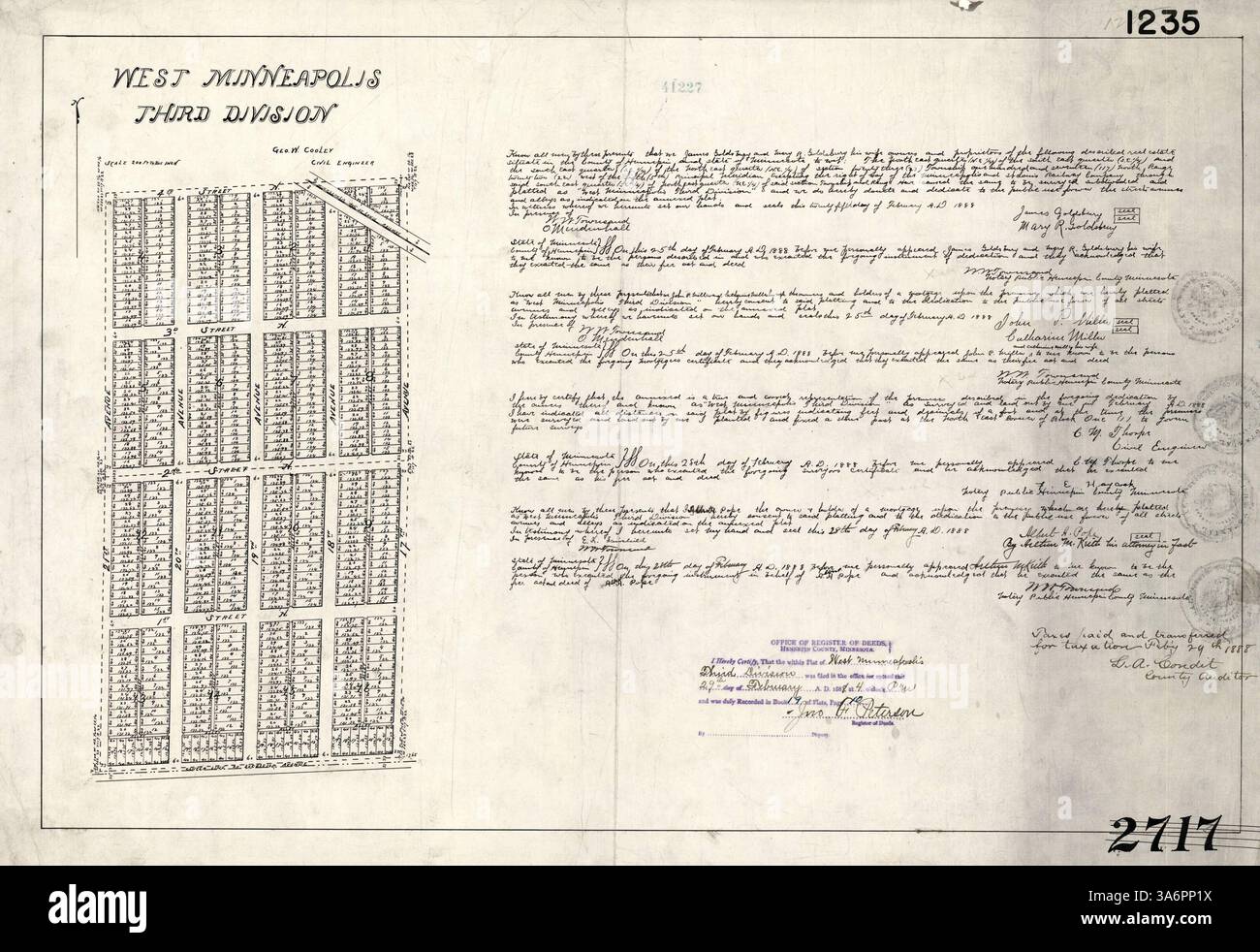 This image from the West Minneapolis Third Division shows a detailed ...