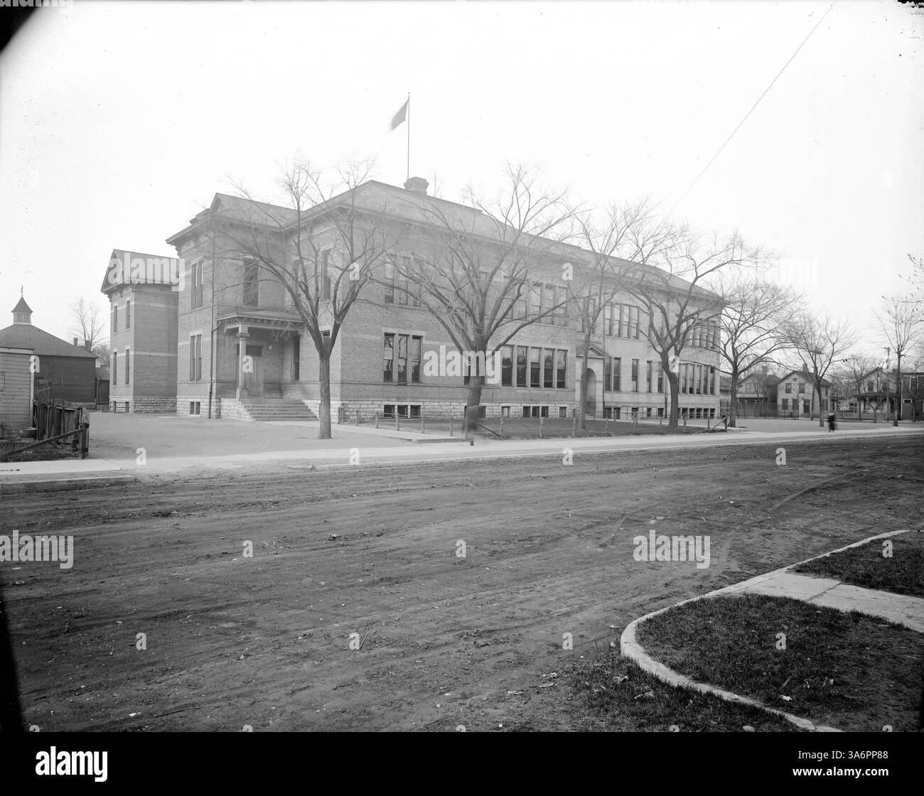 This image shows the exterior of Clay School, an educational ...