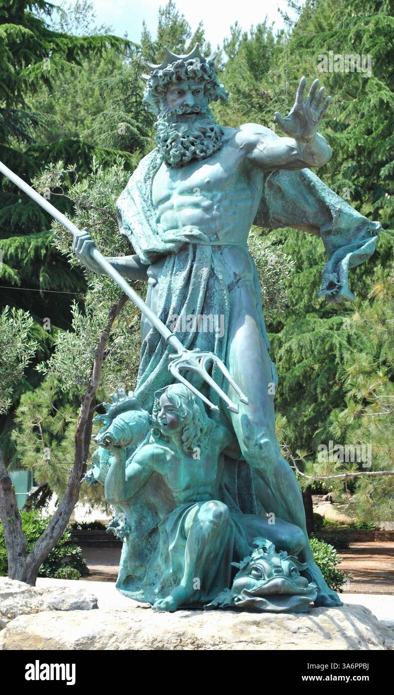 Sculpture of the god of the seas Poseidon Stock Photo - Alamy