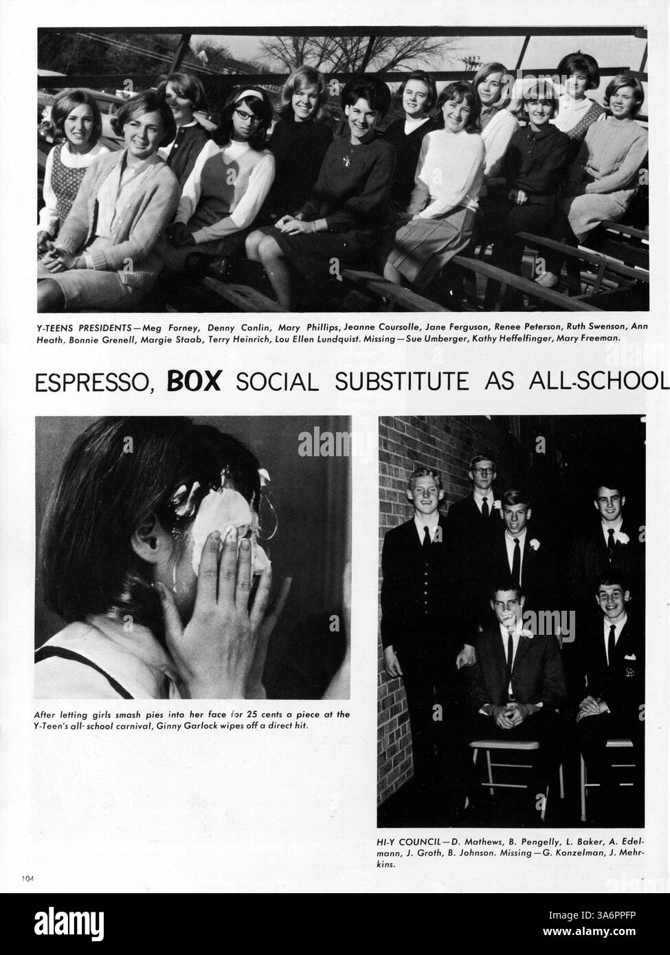 Yearbook from 1965 documents student life hi-res stock photography and ...