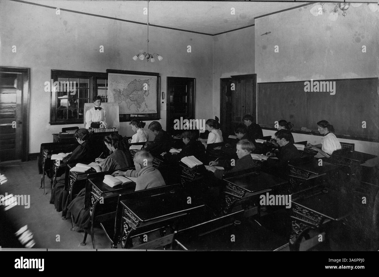 A classroom scene from Central High School between 1905 and 1910 ...