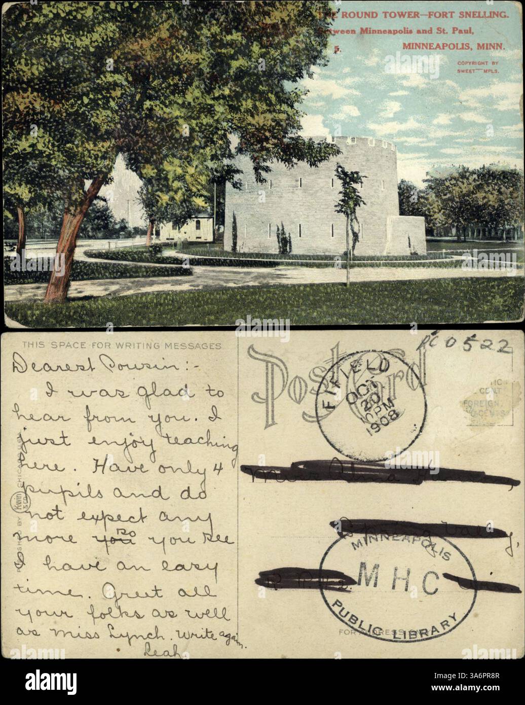 The Round Tower at Fort Snelling, located between Minneapolis and St ...