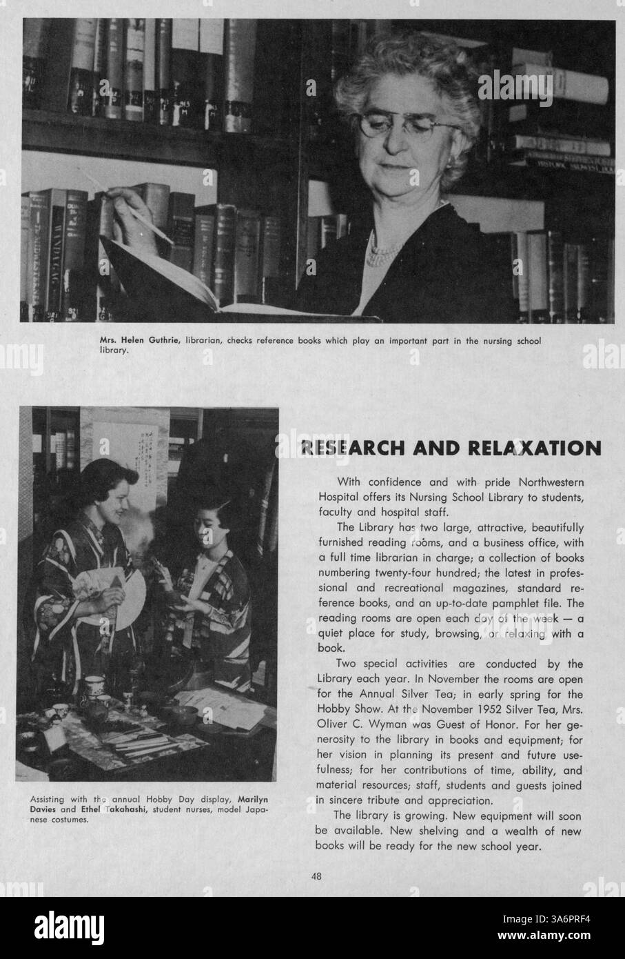 The 1952 yearbook from Northwestern Hospital School of Nursing captures ...