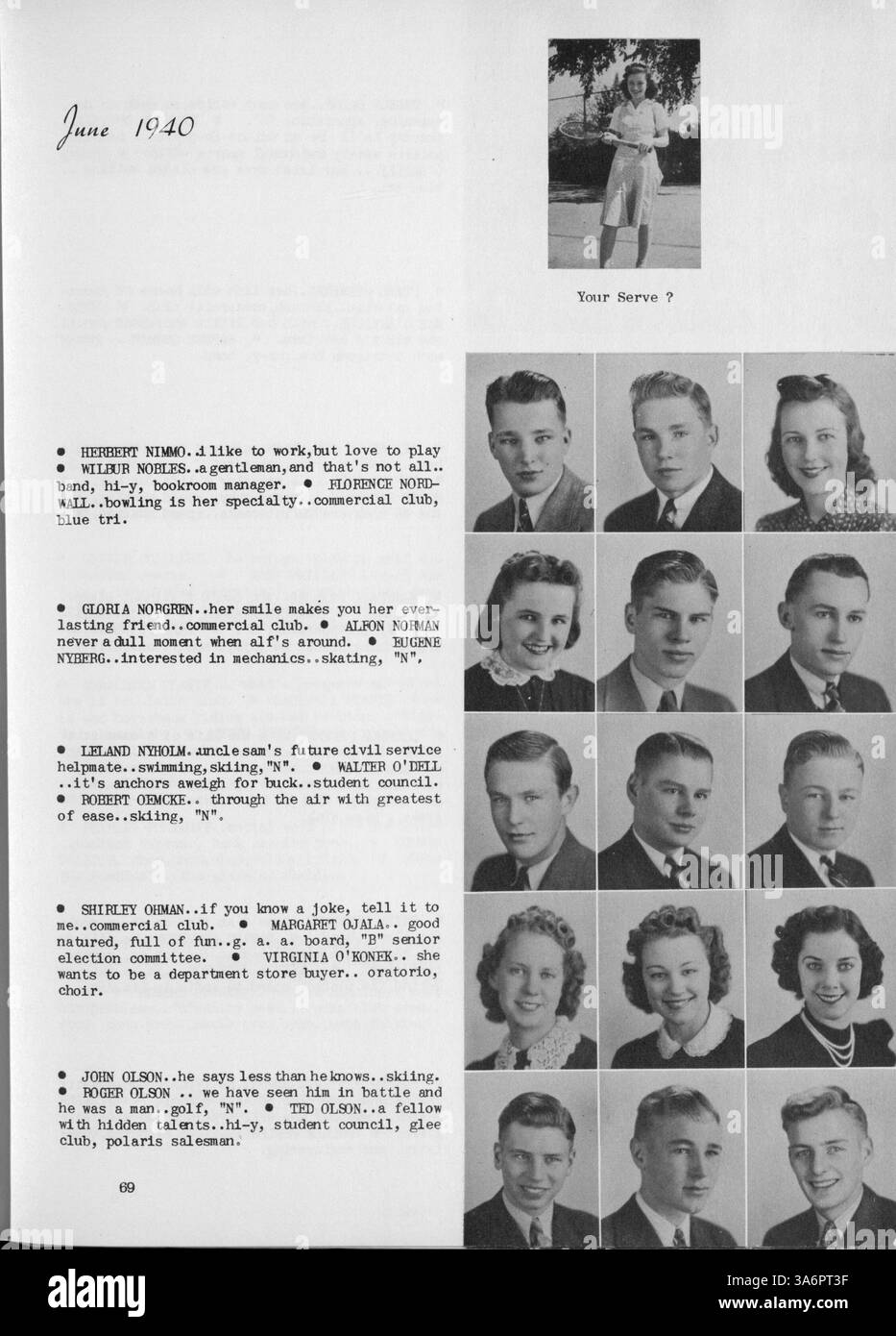 The 1940 Polaris Yearbook from North High provides a record of student ...