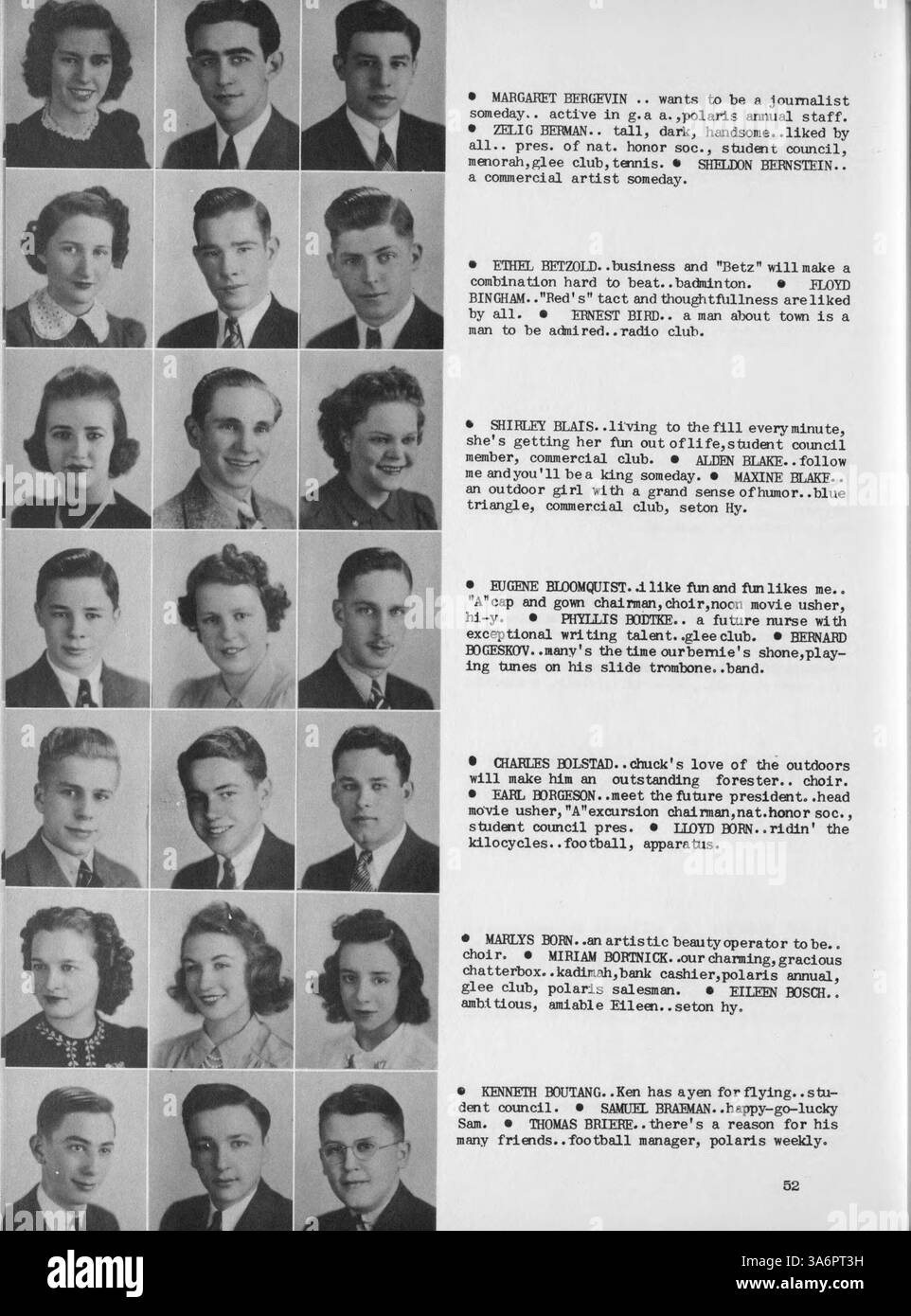 The 1940 Polaris Yearbook from North High School documents the students ...