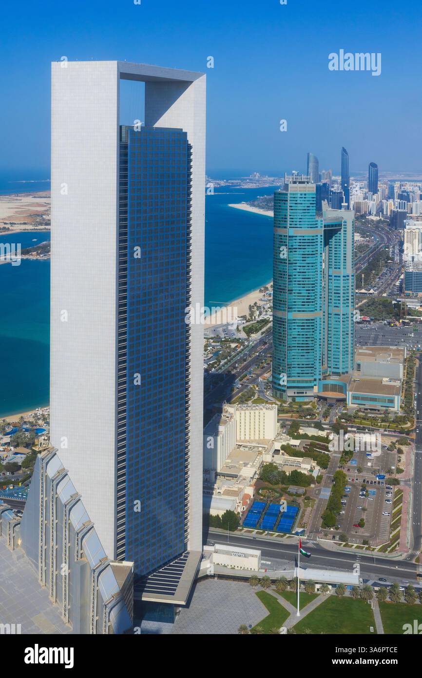 Panoramic view across the ADNOC (Abu Dhabi National Oil Company ...