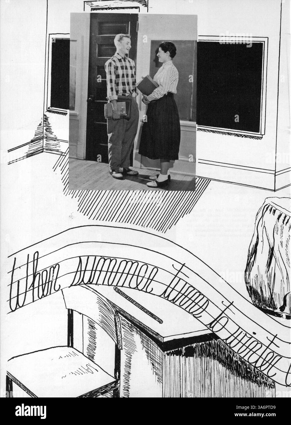 Showcases the highlights of the 1955 1956 academic year hi-res stock ...