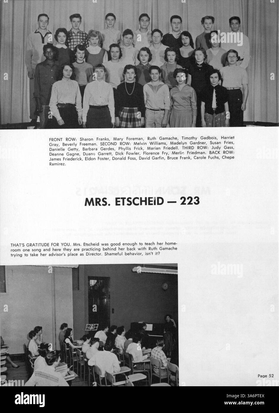 The 1956 polaris 56 yearbook captures the student body hi-res stock ...