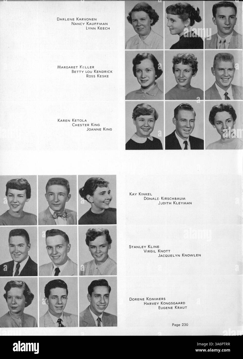 The 1956 polaris 56 yearbook captures the key events hi-res stock ...