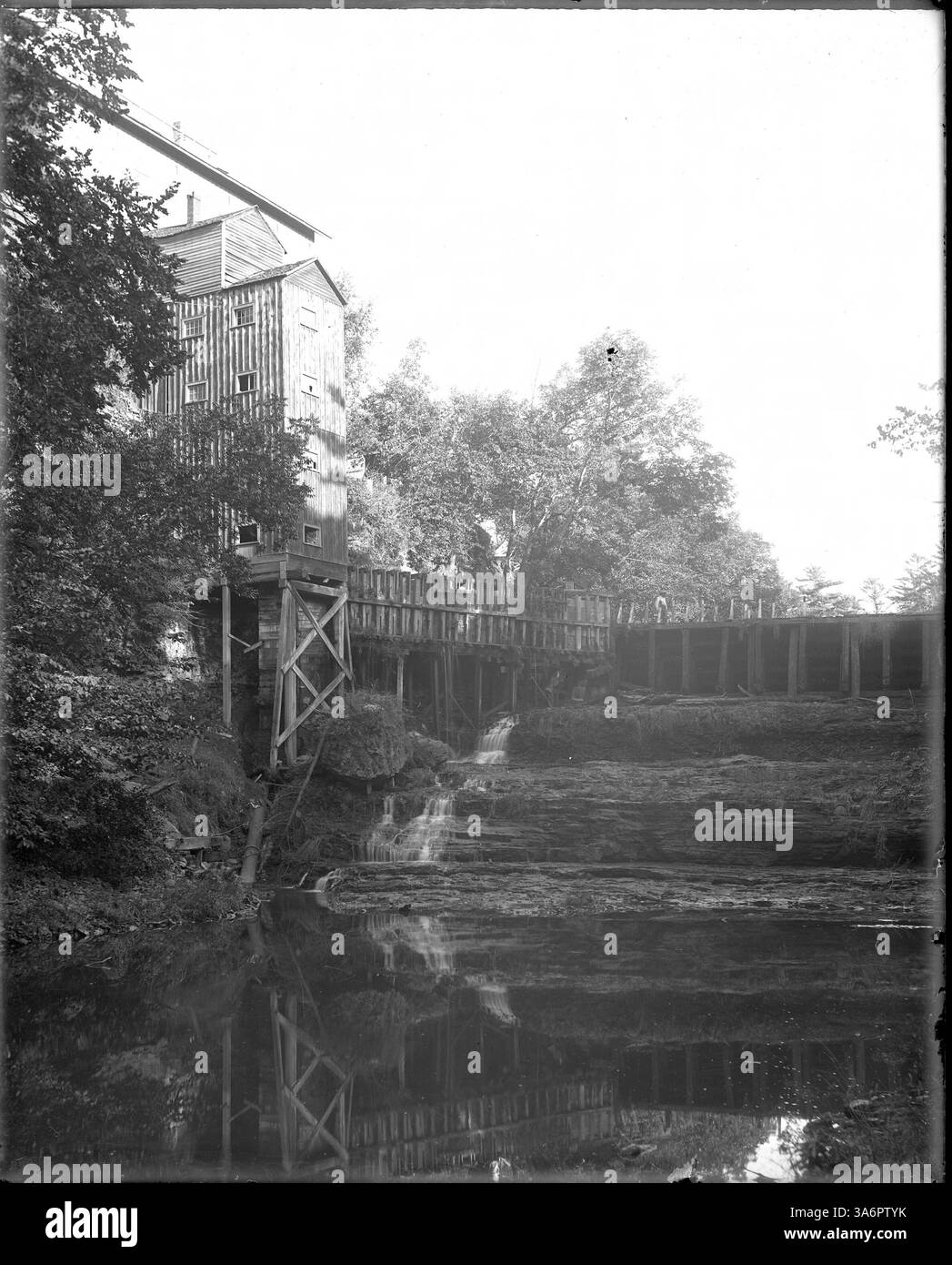The Flour Mill in Osceola, viewed across its millpond, is a historic ...