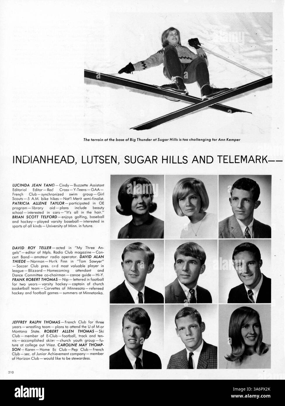 This 1966 yearbook from edina morningside high school captures the students hi-res stock ...