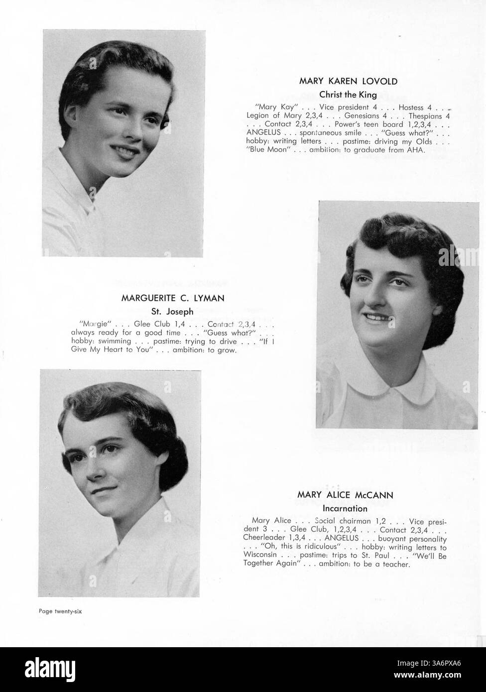 The 'Angelus 1955' yearbook from Academy of Holy Angels chronicles the ...