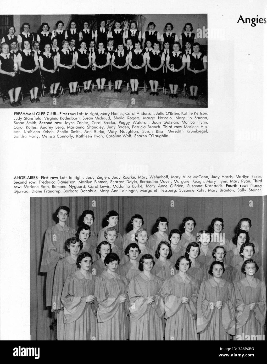 The 1955 edition of the 'Angelus' yearbook from Academy of Holy Angels ...