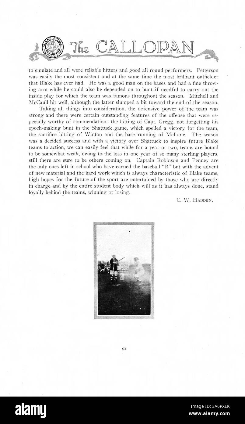 Blake Yearbook 1917, The Callopan, provides a historical snapshot of ...