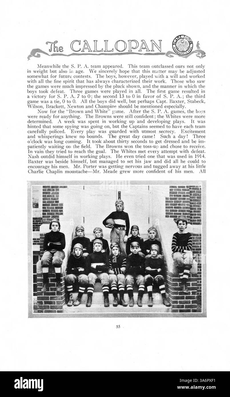 The 1917 Blake Yearbook, The Callopan, captures student life, academic ...