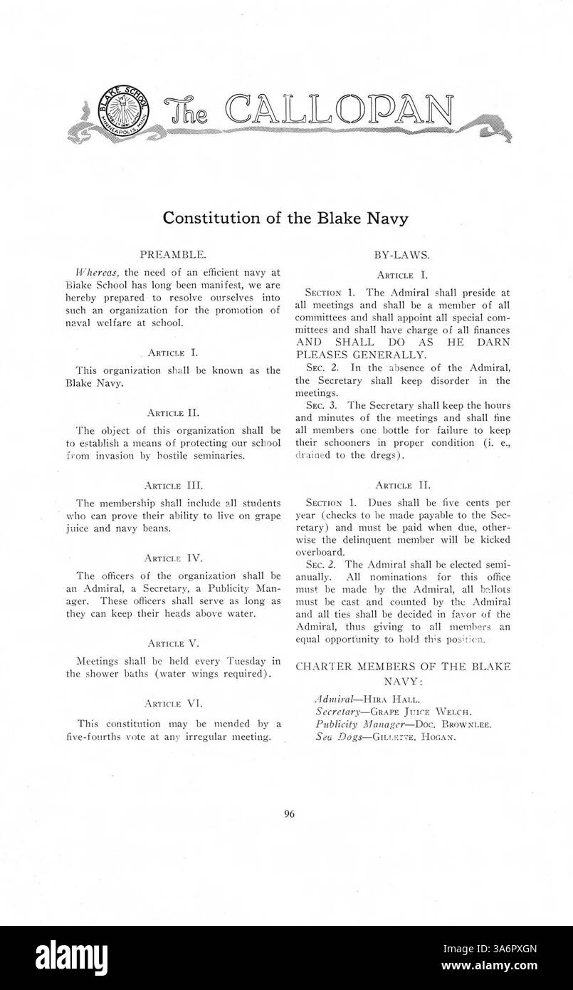 'The Callopan' yearbook from 1917 features highlights from Blake School ...