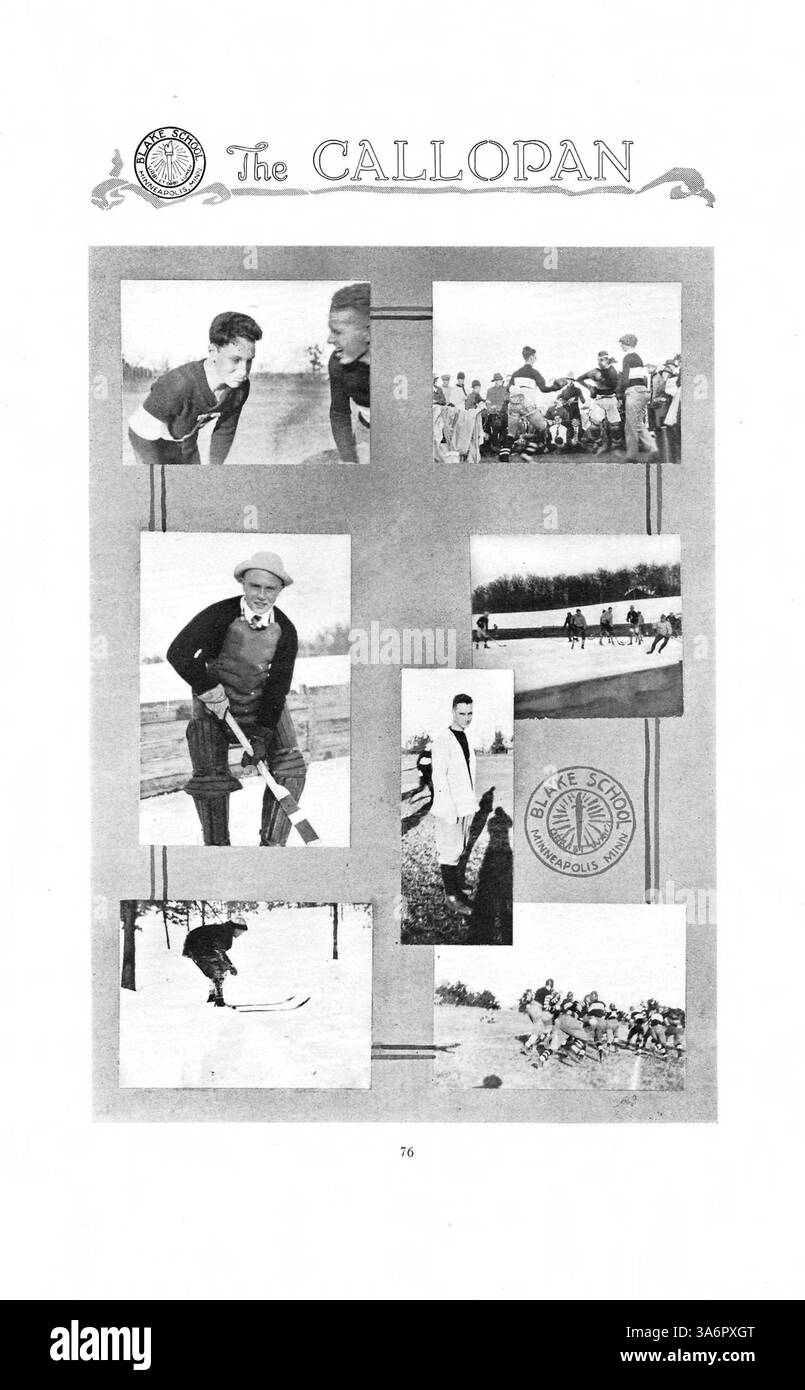 The 1917 Blake School yearbook, 'The Callopan,' documents students ...