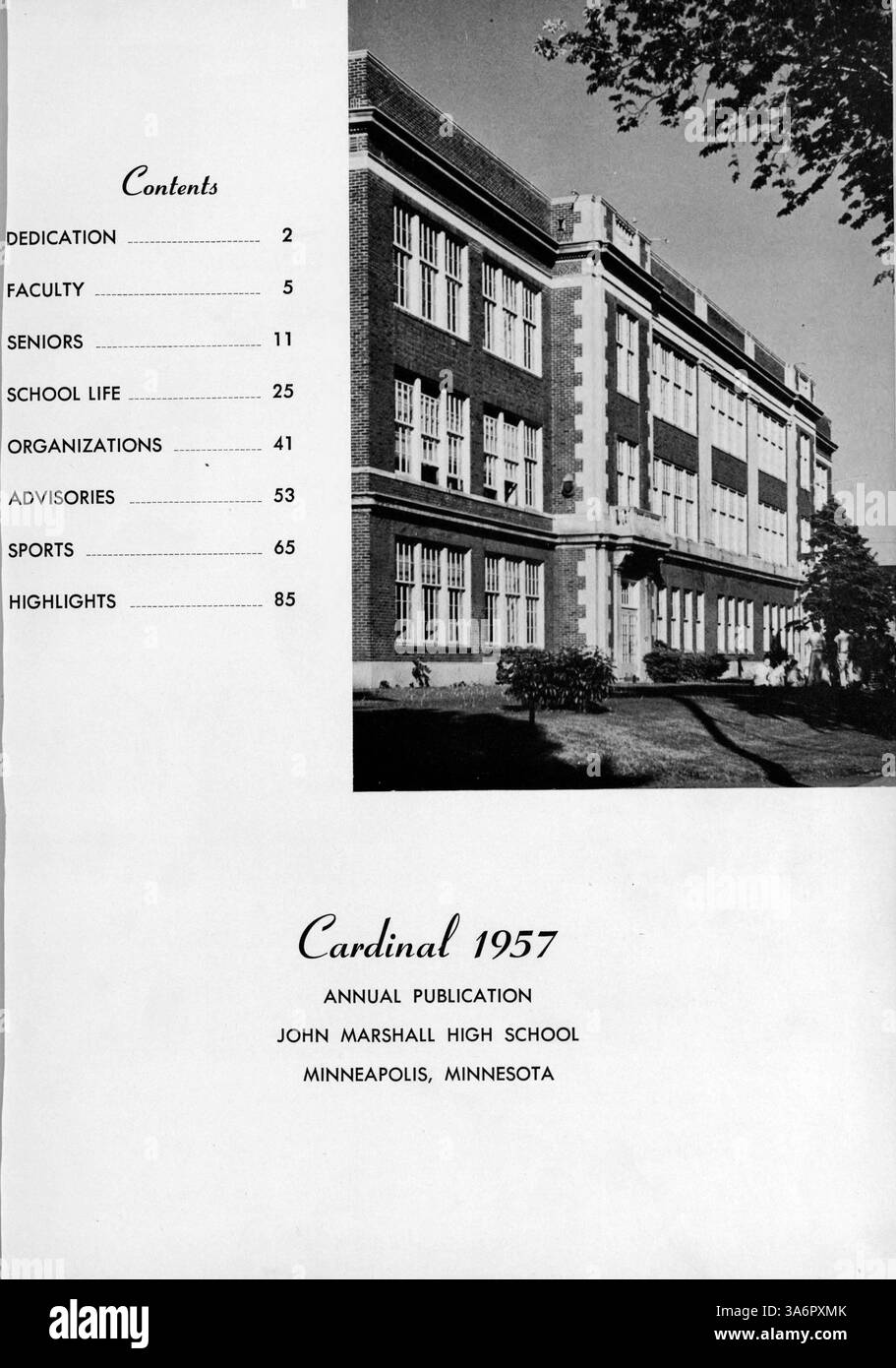 1957 yearbook documents the student body of marshall high school hi-res stock photography and ...