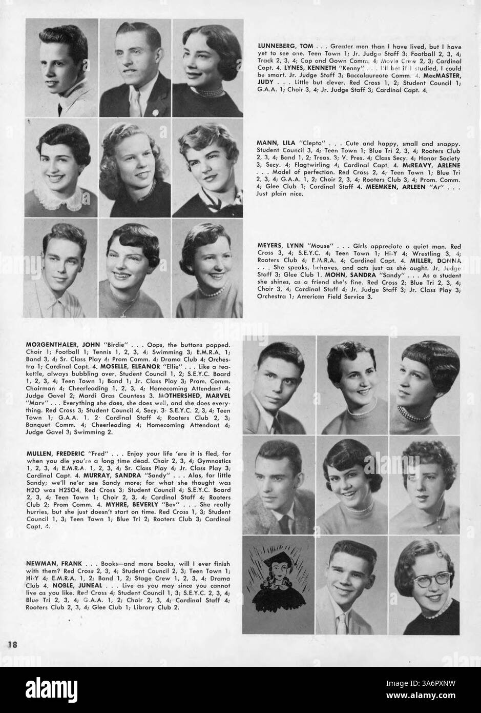 'Cardinal' 1957 yearbook documents Marshall High School’s student life, academic year activities ...