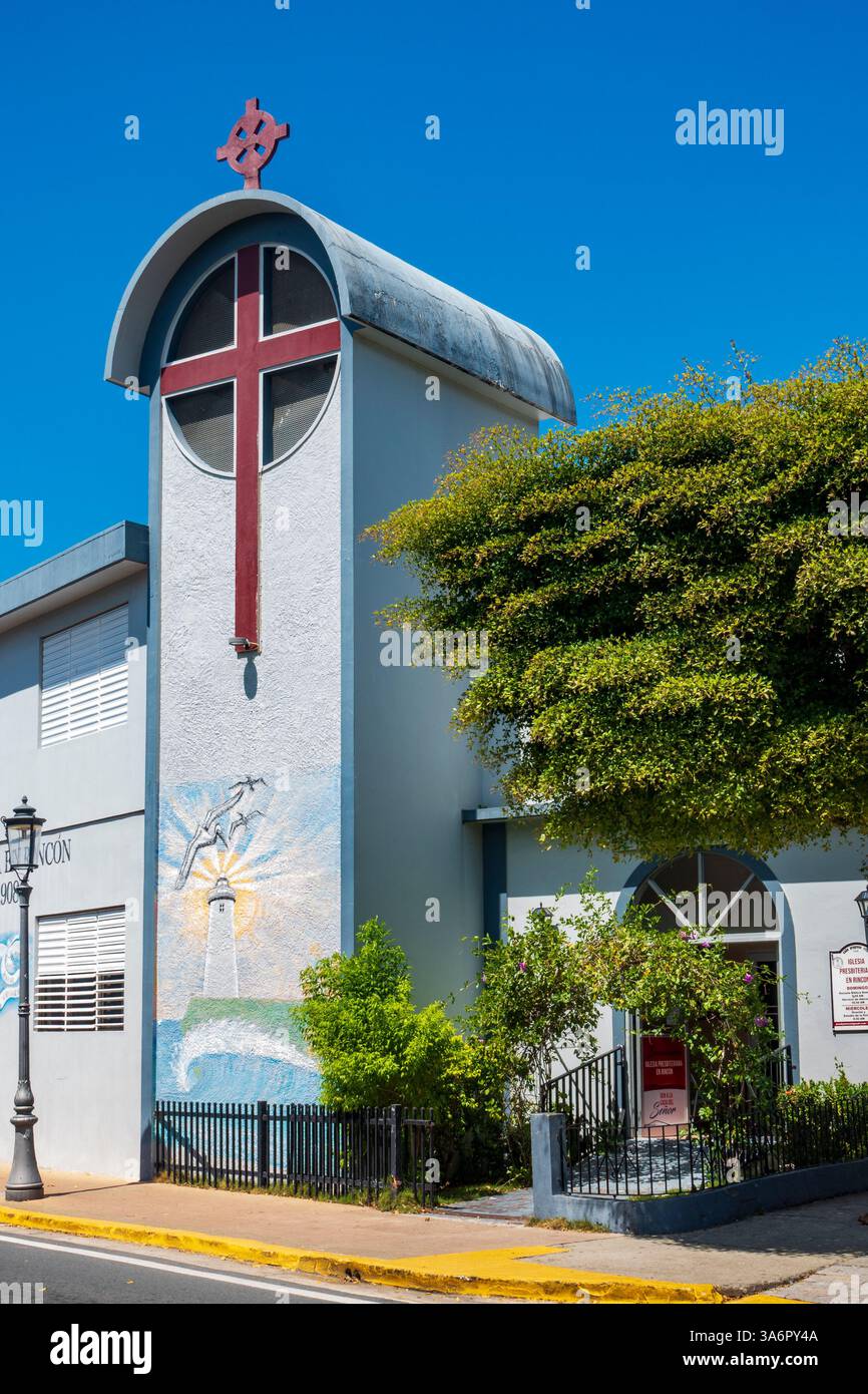 Rincón, PR - US - Mar 16, 2025 Iglesia Presbiteriana, a modern church ...