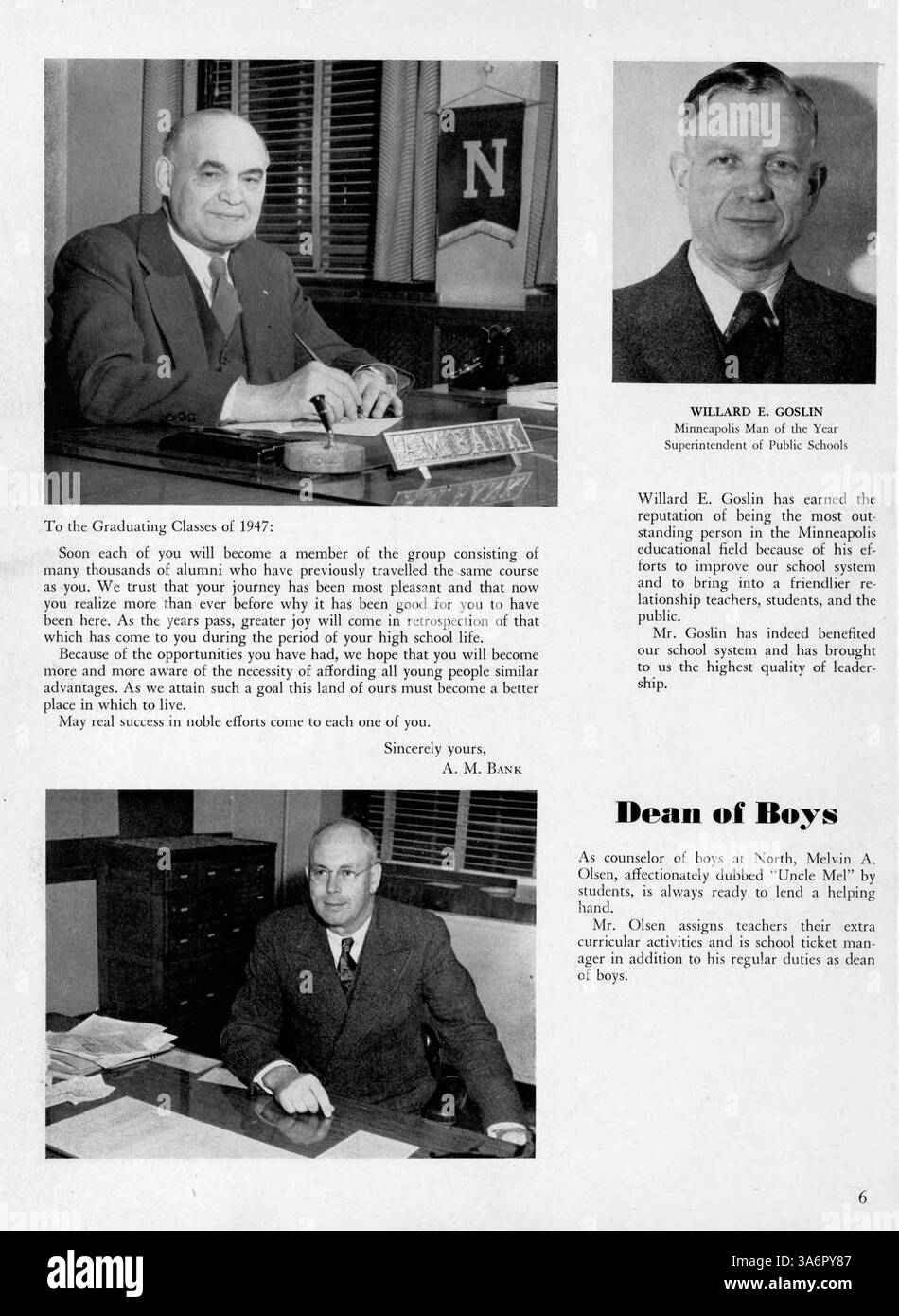 The 1947 North High Yearbook, Polaris, showcases the students, teachers ...