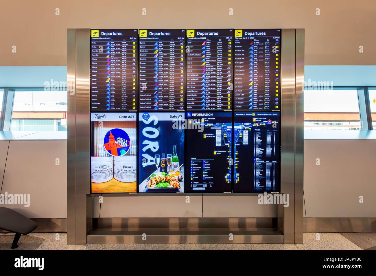 Newark, NJ - US - Mar 13, 2025 At Newark Liberty Airport's Terminal A ...