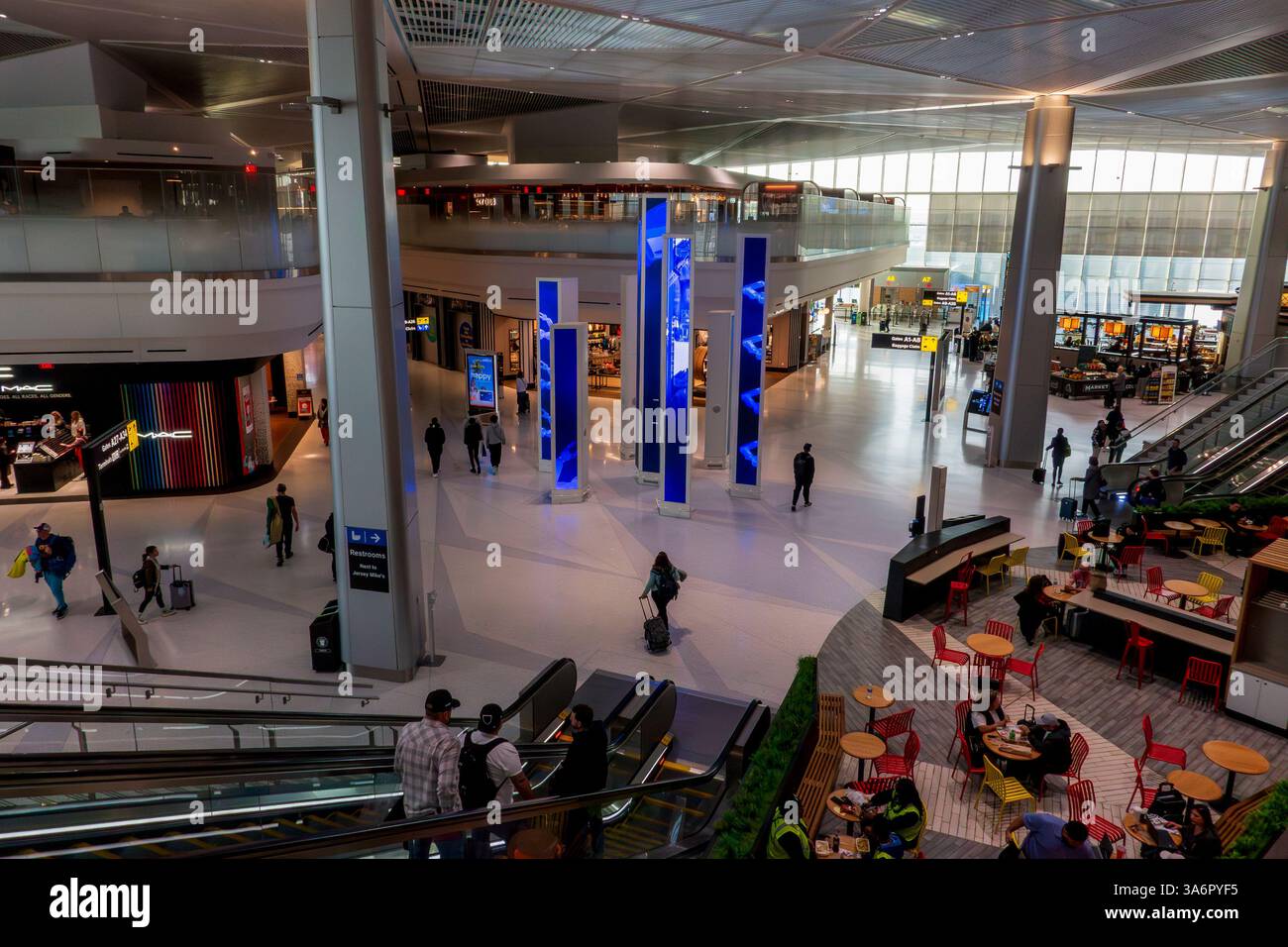 Newark, NJ - US - Mar 13, 2025 A vibrant scene at Terminal A, Newark ...