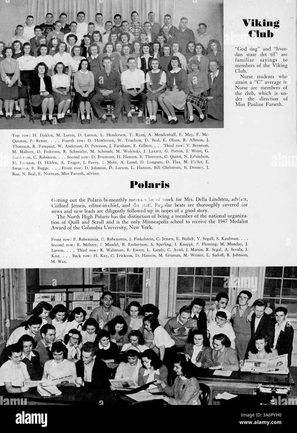 The 1947 North High Yearbook, Polaris, highlights key moments from the ...
