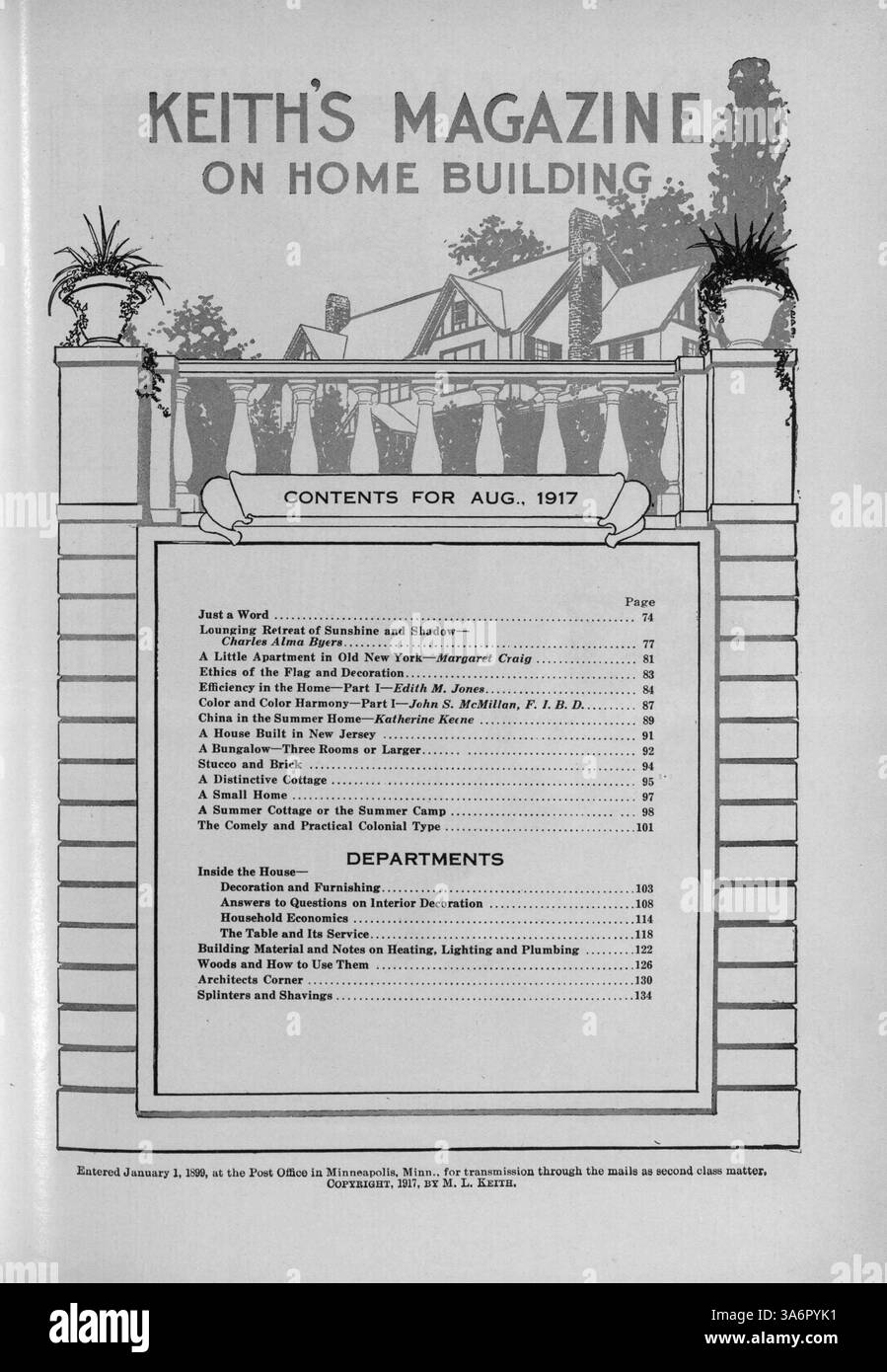 Keith's Magazine, edited by architect Max L. Keith in 1917, includes ...