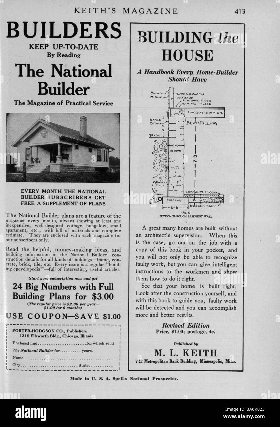 Covered diverse home building topics featuring floor plans hi-res stock ...