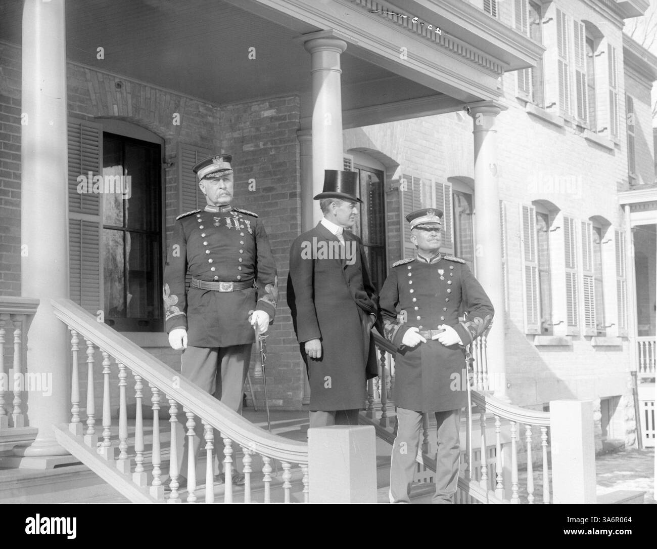 A photograph of Governor John A. Johnson with Colonel Owen Sweet and ...