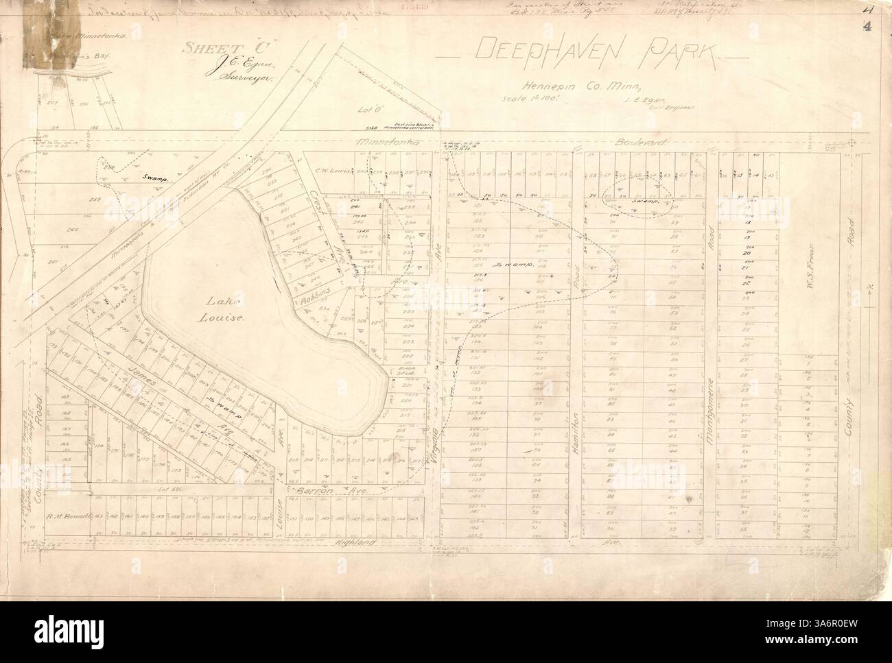 This is the fourth part of a 4-sheet map set of Deephaven Park ...
