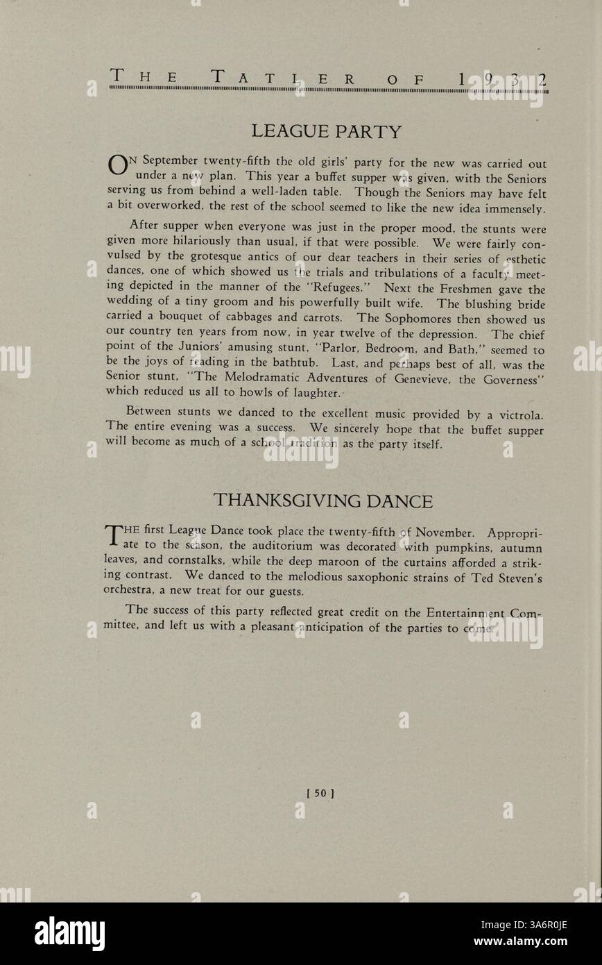 The 1932 'Tatler' yearbook documents the significant events of the 1931 ...