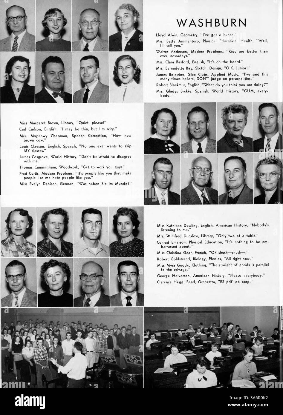 This 1954 Washburn Yearbook captures the academic and extracurricular ...