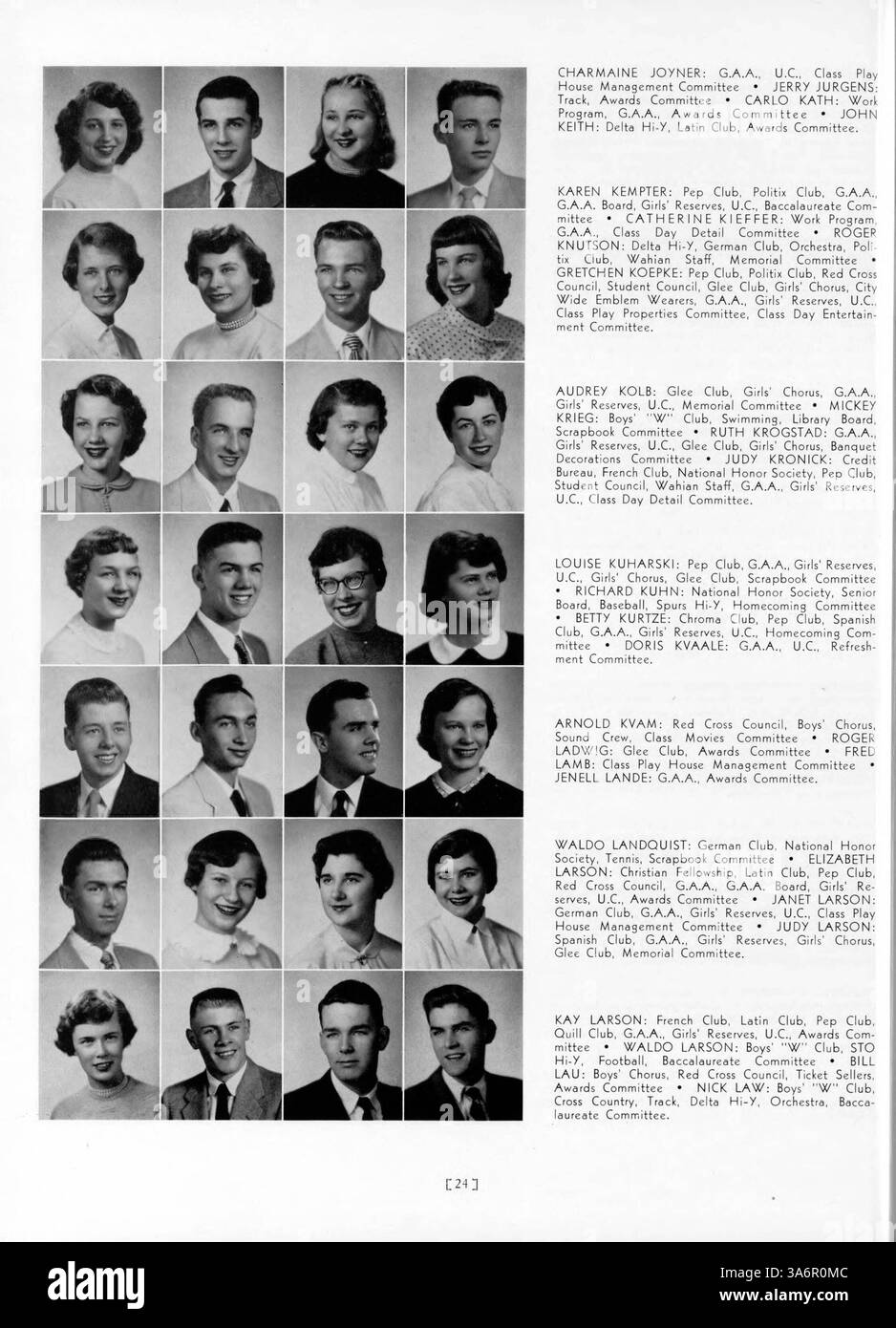 This 1954 edition of the Wahian Yearbook records the significant events ...