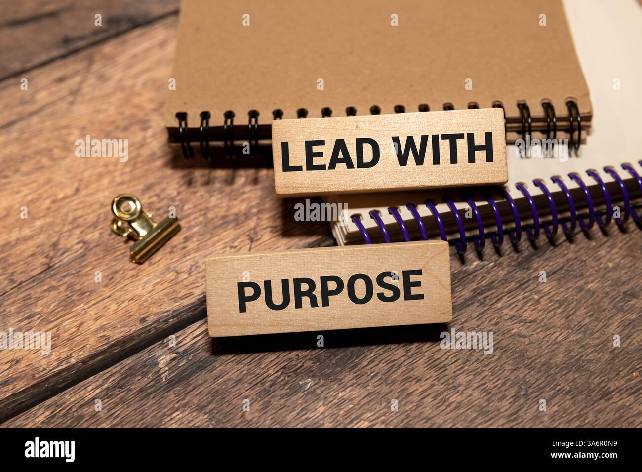 Business concept - Top view notebook writing Lead By Example Stock ...