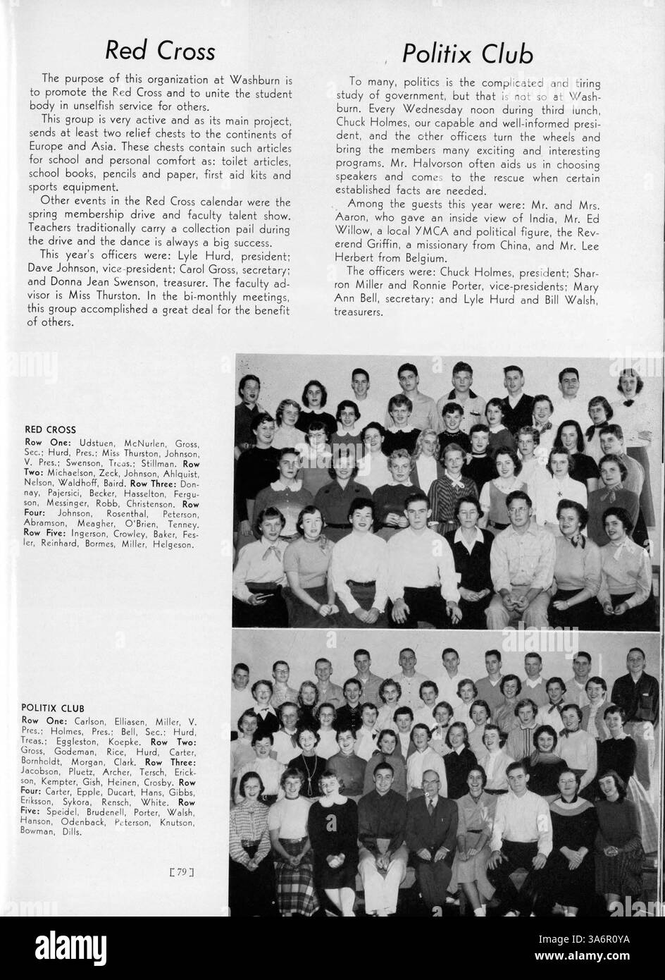 The 1954 wahian yearbook from washburn high school features students hi ...