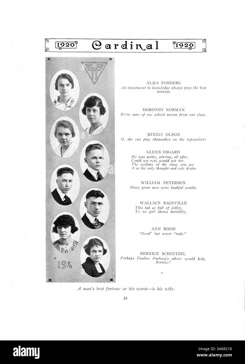 This 1920 Cardinal Yearbook from East High highlights the events, students, teachers, athletics ...
