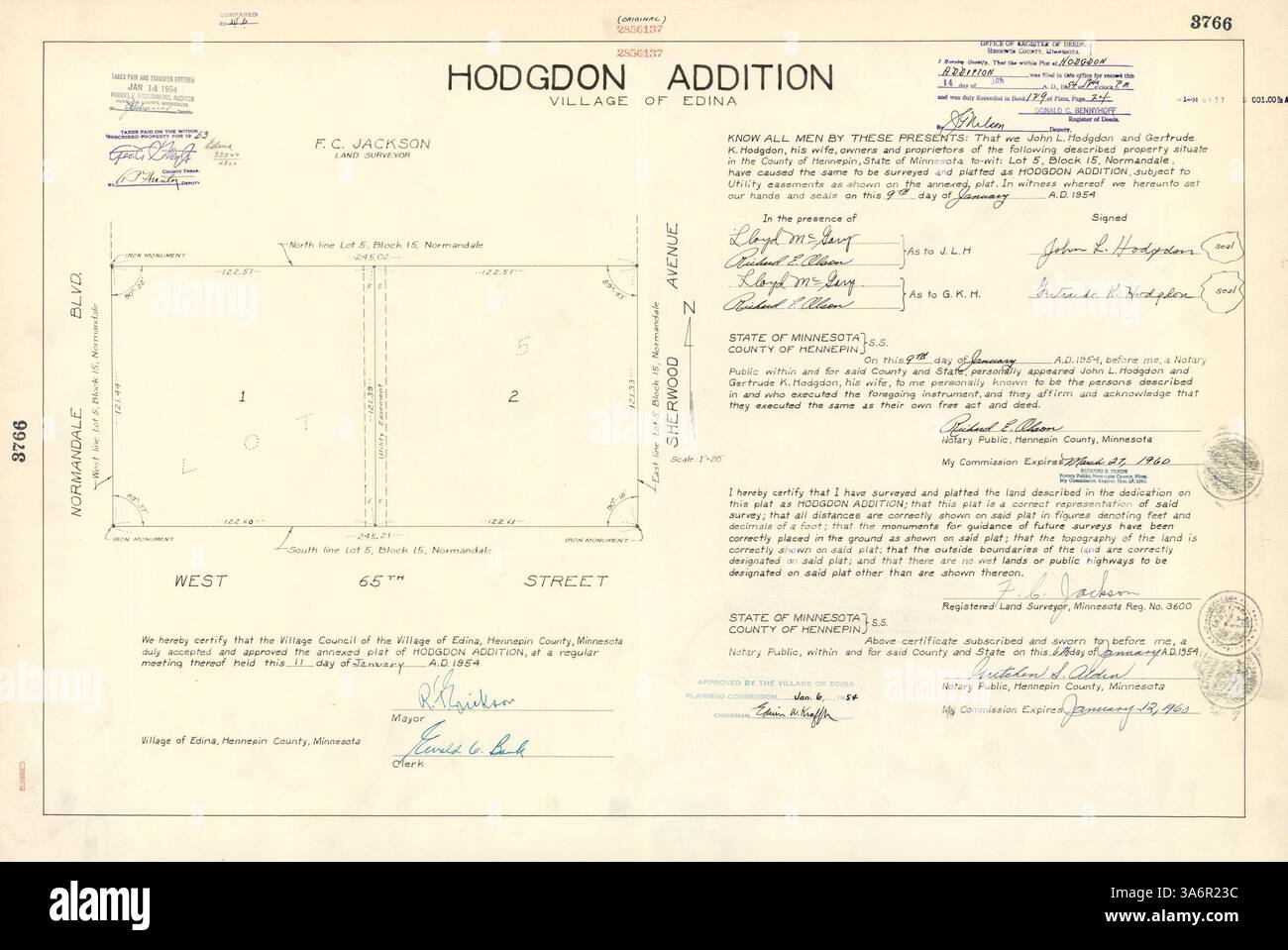 The hodgon addition map outlines new properties or subdivisions hi-res ...